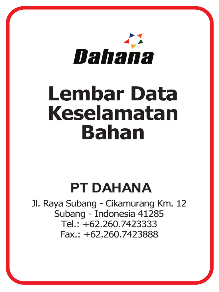 MSDS NONEL IHD Versi Indonesia | PDF