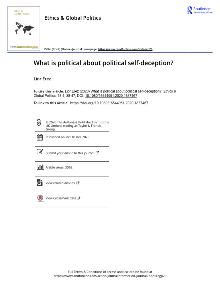 What Is Political About Political Self Deception | PDF | Reason ...