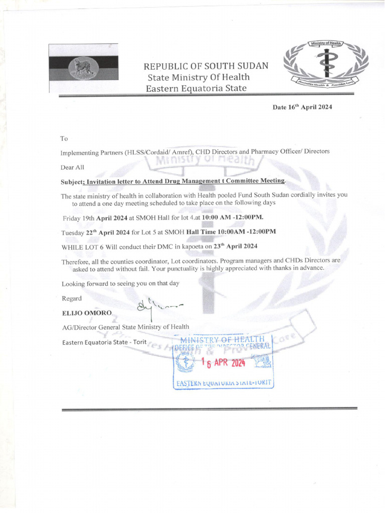 DMC Invitation April 2024. | PDF