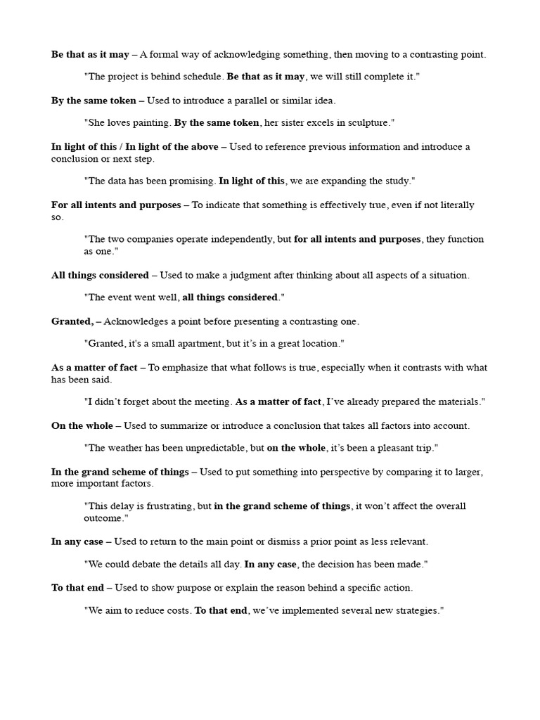 Transitions (difficult) | PDF | Argument