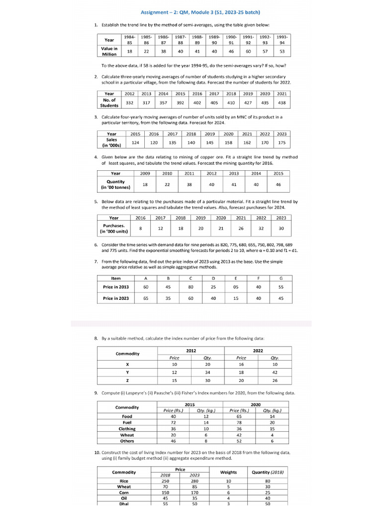 QM Assignment 2 - Sreelakshmi Ms1 | PDF