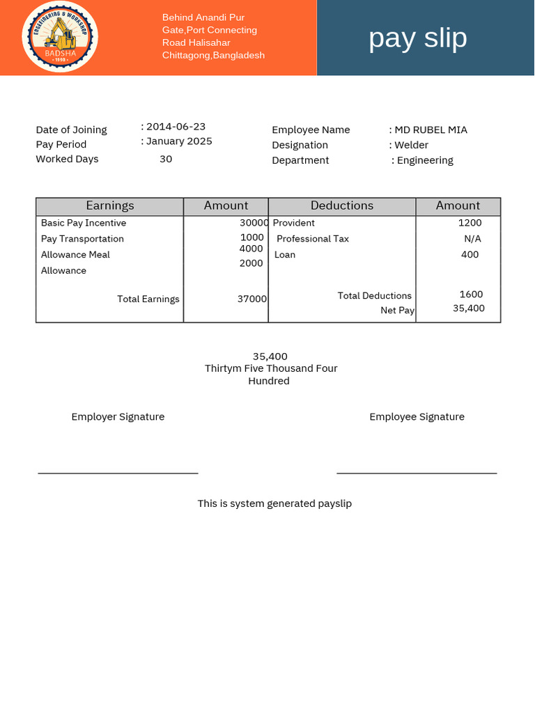PAY SLIP | PDF | Paycheck | Public Finance