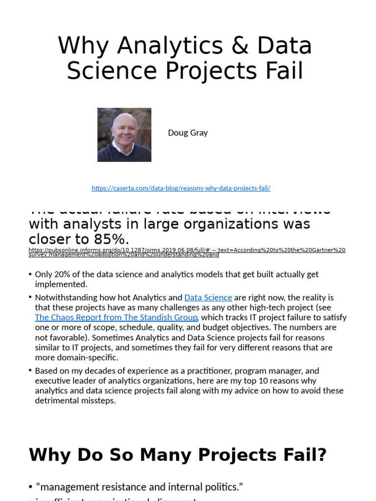 Why Analytics & Data Science Projects Fail | PDF | Analytics | Data Science