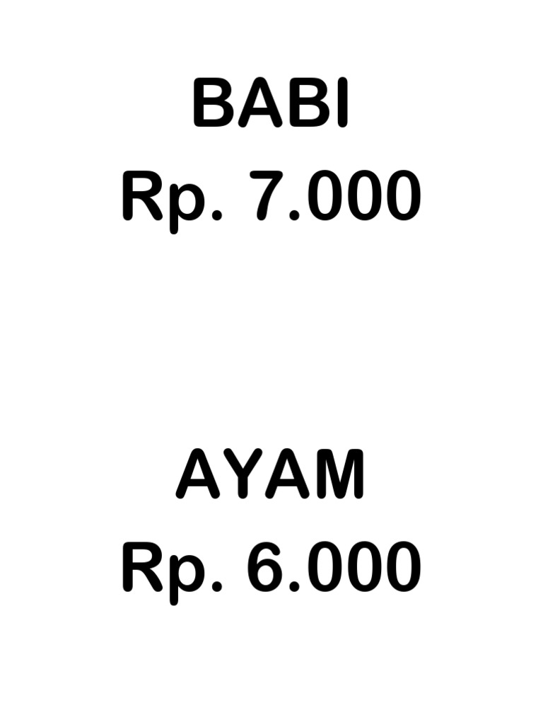 Ayam Dan Babi | PDF