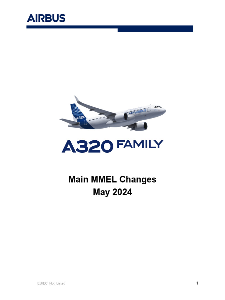 May 2024 - Main Mmel Changes For A320 | PDF | Landing Gear | Aviation