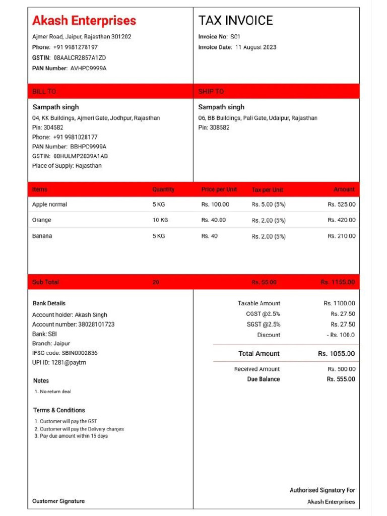 Enterprise Bill | PDF
