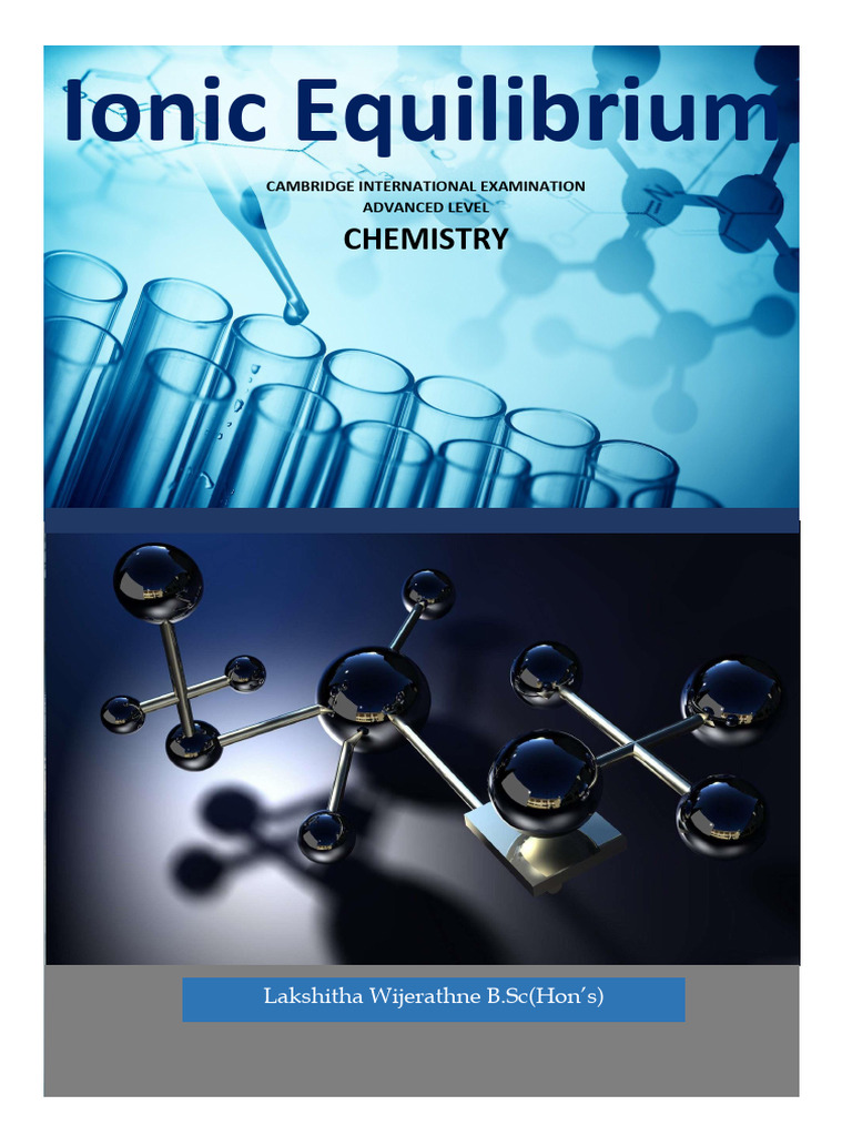 Ionic Equilibria Al Chem 2025 | PDF | Acid | Dissociation (Chemistry)