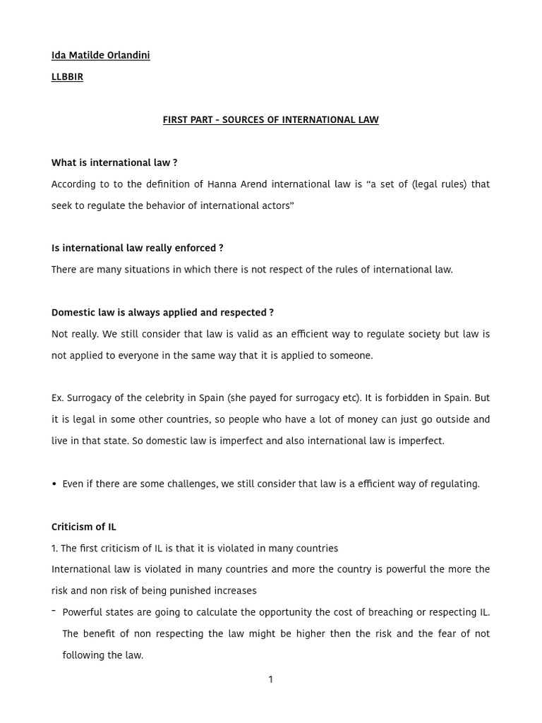 COURSE | PDF | International Law | Treaty