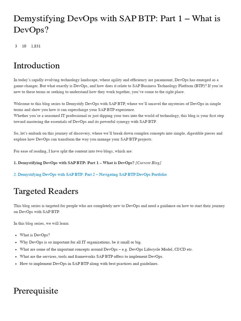 Devops with BTP | PDF | Cloud Computing | Integrated Development Environment