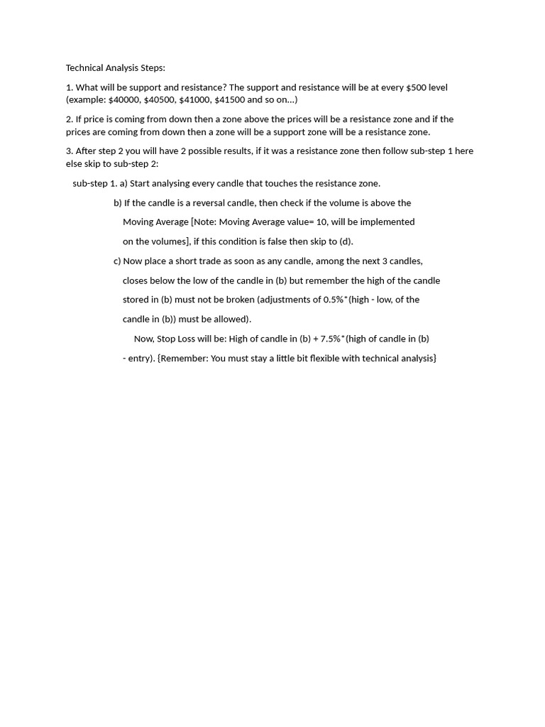 Technical Analysis Steps | PDF