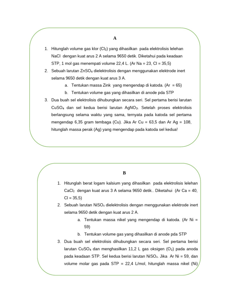 Soal Ulangan HK Faraday | PDF