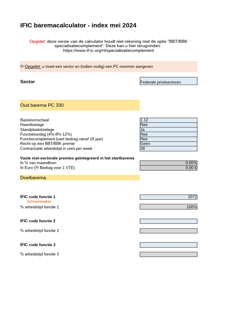 Calculator IFIC Barema - Index 01-05-2024 | PDF