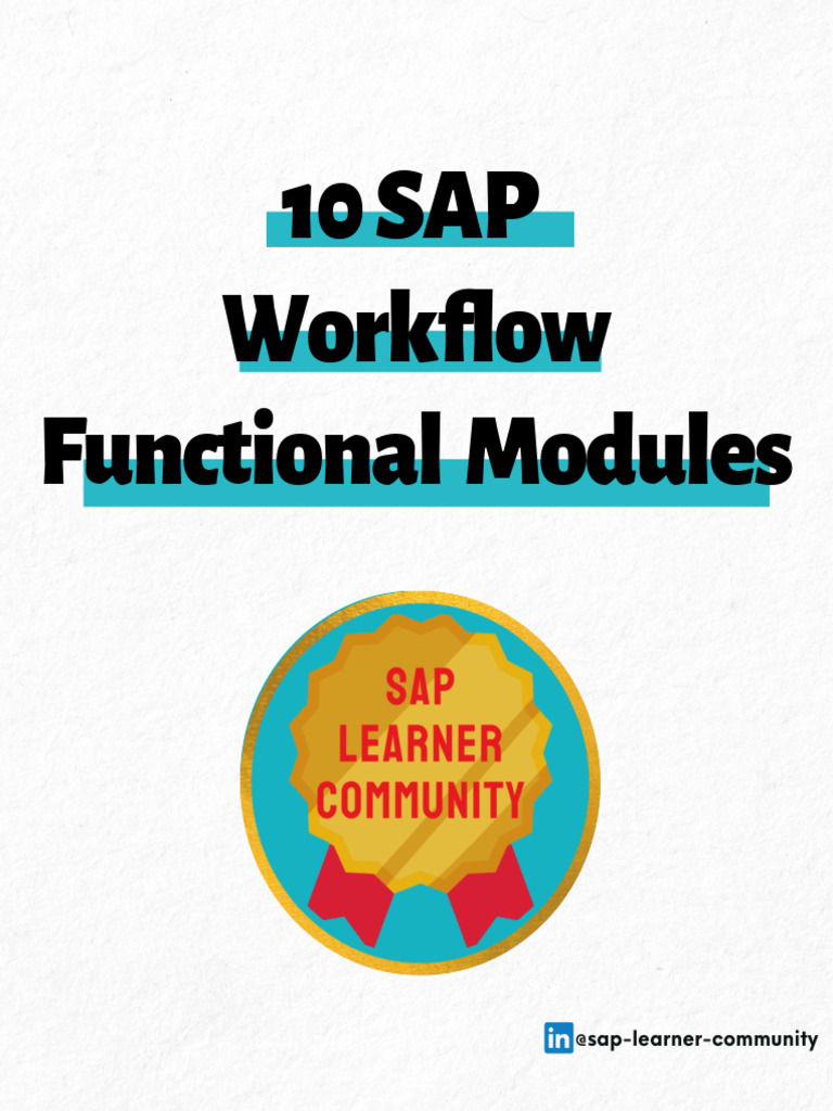 10 Sap Workflow Functional Modules Pdf Business Process Computer Science
