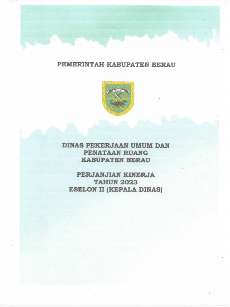 Perjanjian Kinerja DPUPR 2023 | PDF