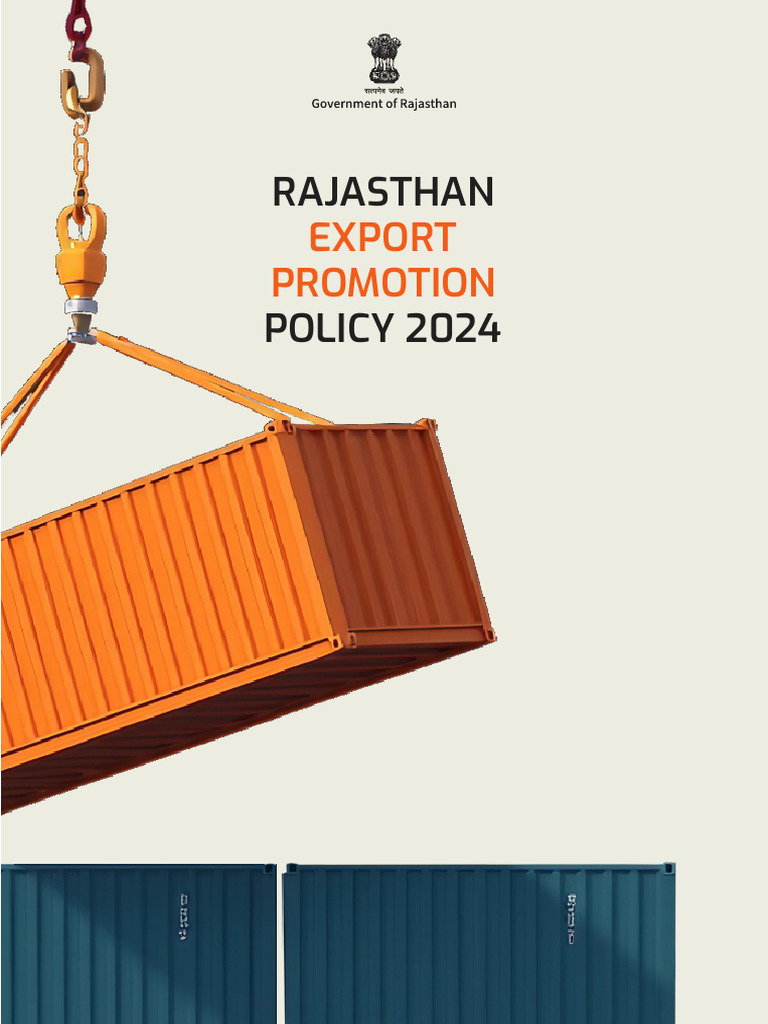 Rajasthan Export Promotion Policy 2024 | PDF | Exports | Subsidy