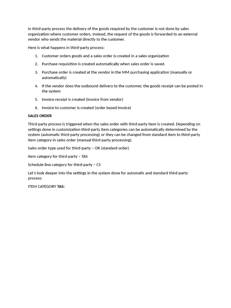 Third-Party Sales Process Overview | PDF | Receipt | Goods