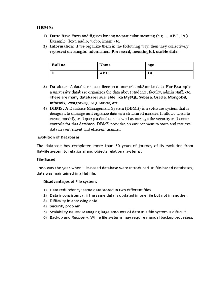 Unit1.docx | PDF | Databases | Relational Database