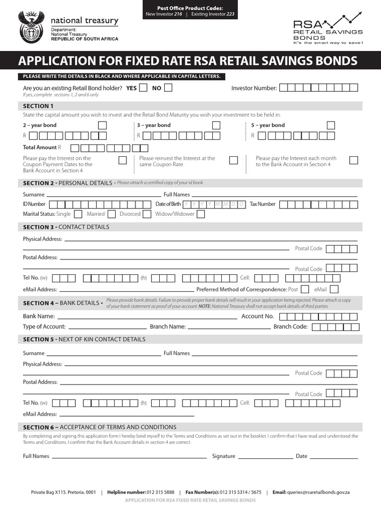 2021 RSA RSB Fixed Rate Form Revised | PDF | Bonds (Finance) | Interest
