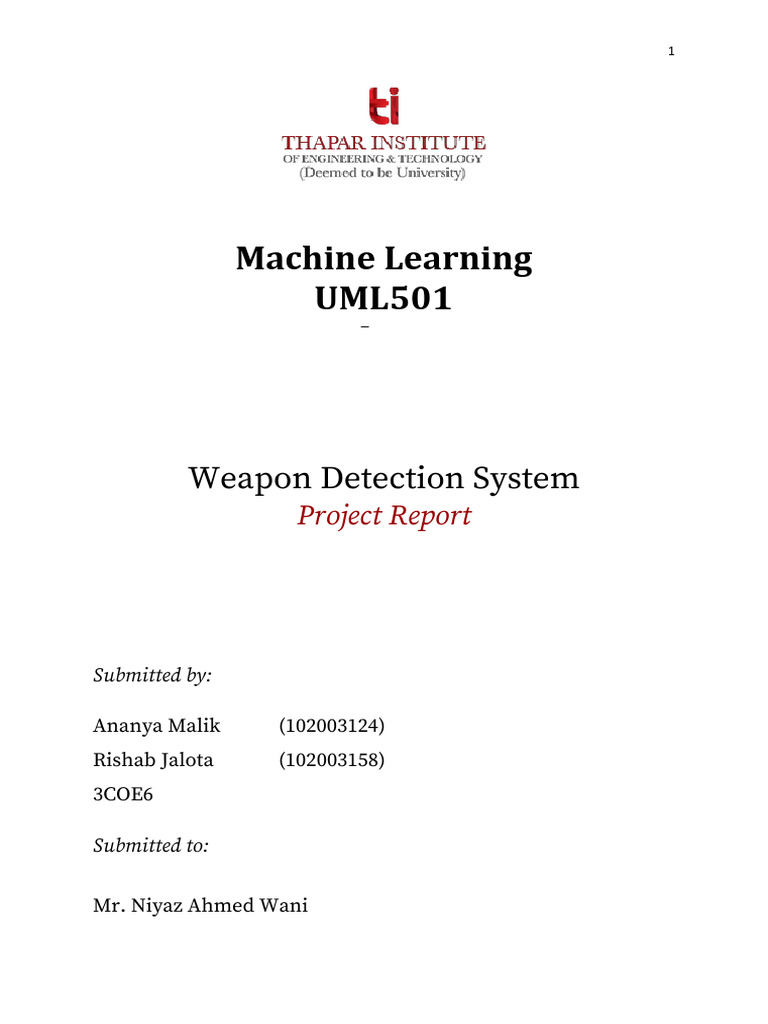 Uml501 Project Report Pdf Python Programming Language Artificial Intelligence