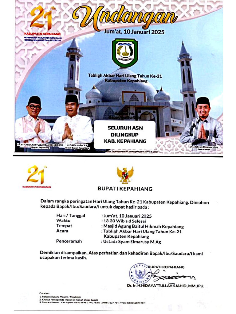 Undangan Tabligh Seluruh ASN | PDF