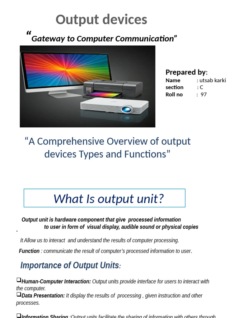 Presentation 1 | PDF | Printer (Computing) | Computer Monitor