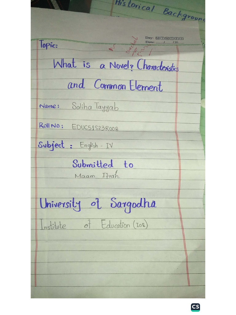 Novel and Its Characteristics | PDF