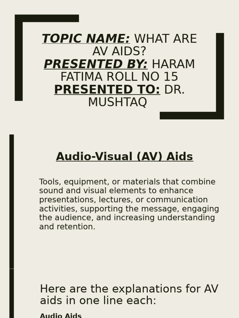 What Are AV Aids ? | PDF