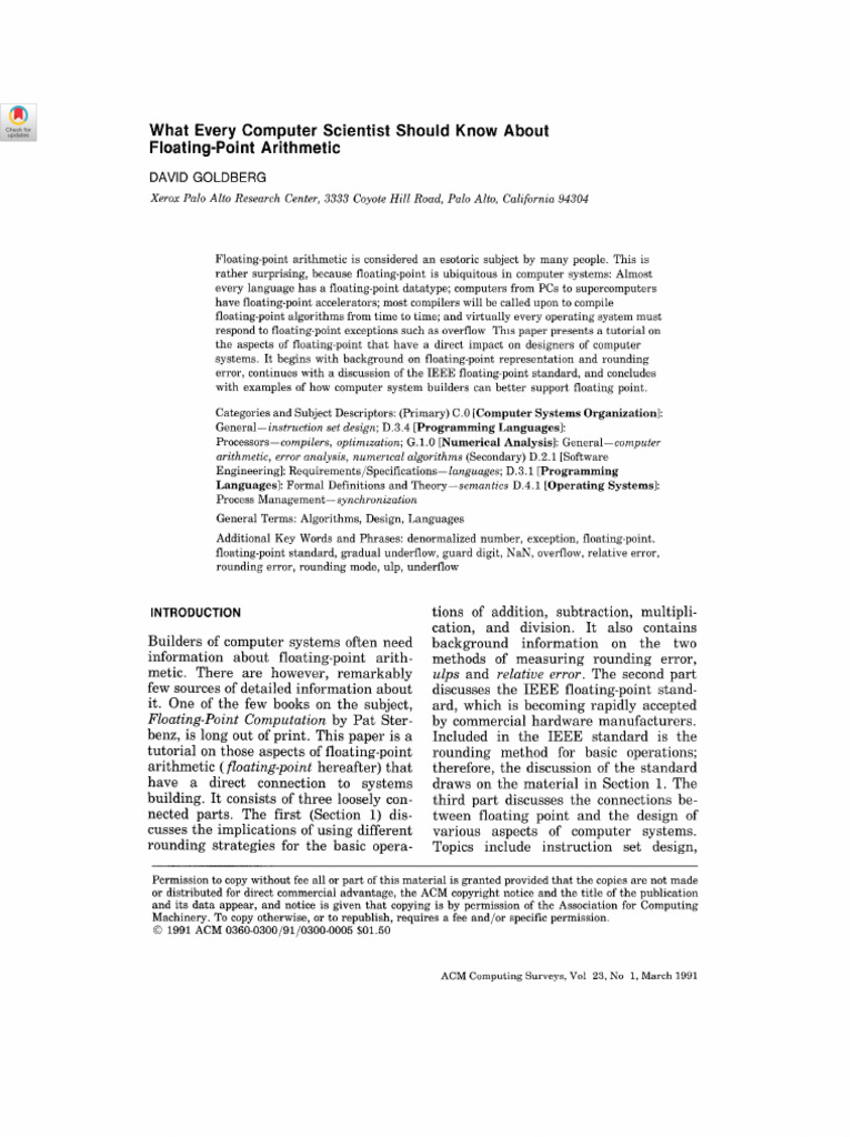 Floating Point Arithmetic 103162.103163 | PDF | Rounding | Significant Figures