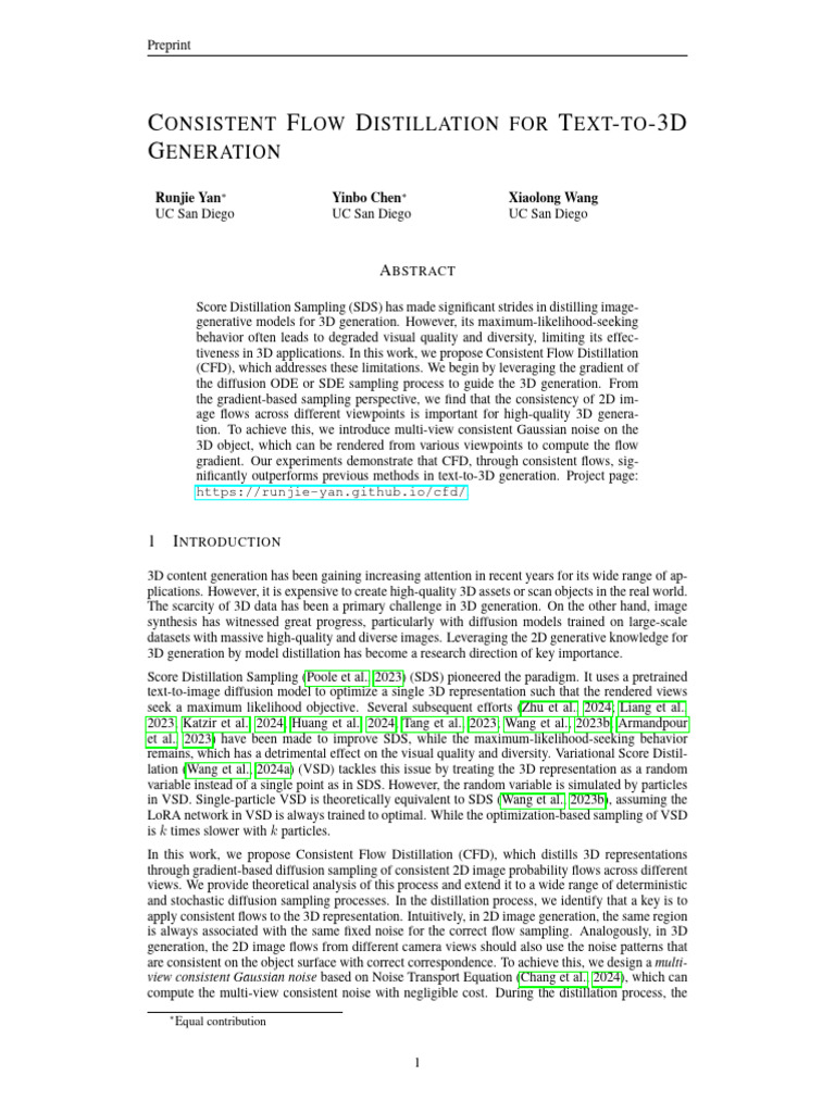 tt3d gen | PDF | Stochastic Differential Equation | 3 D Computer Graphics