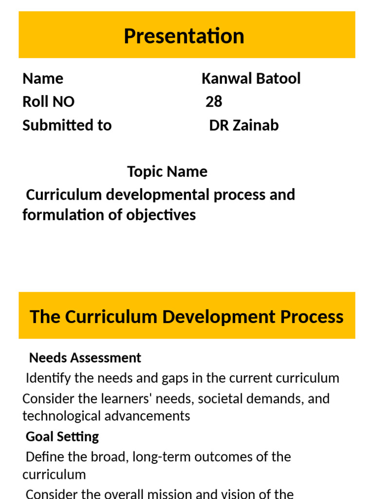 The Curriculum Development Process | PDF
