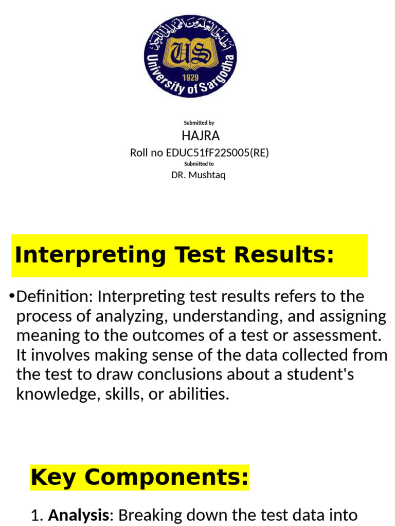 Interpretation of Test Result | PDF