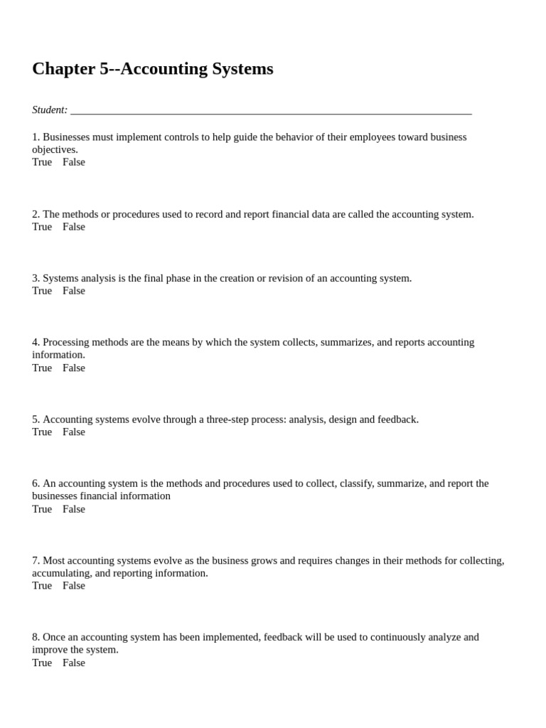 Chapter 5 Accounting Syste | PDF | Debits And Credits | Financial Services