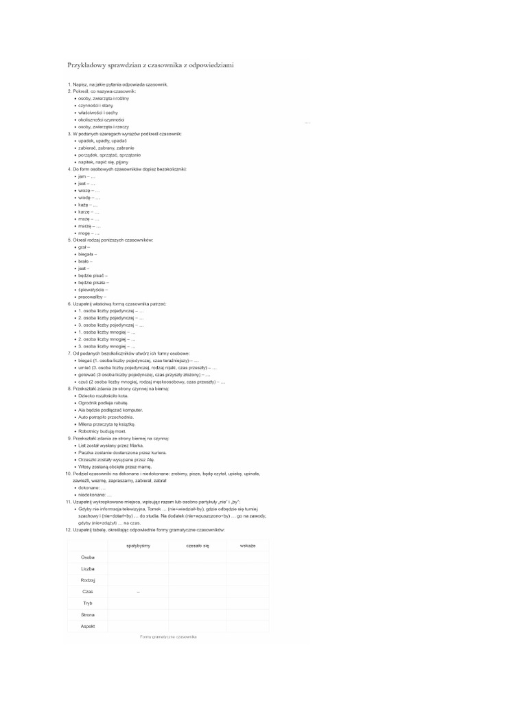 Czasownik spr4 | PDF