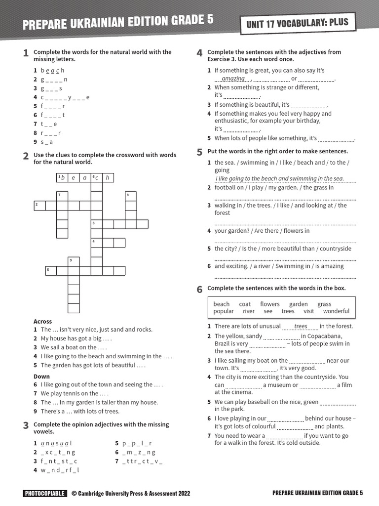 Unit 17 Vocabulary Exercises | PDF | Languages | Foreign Language Studies