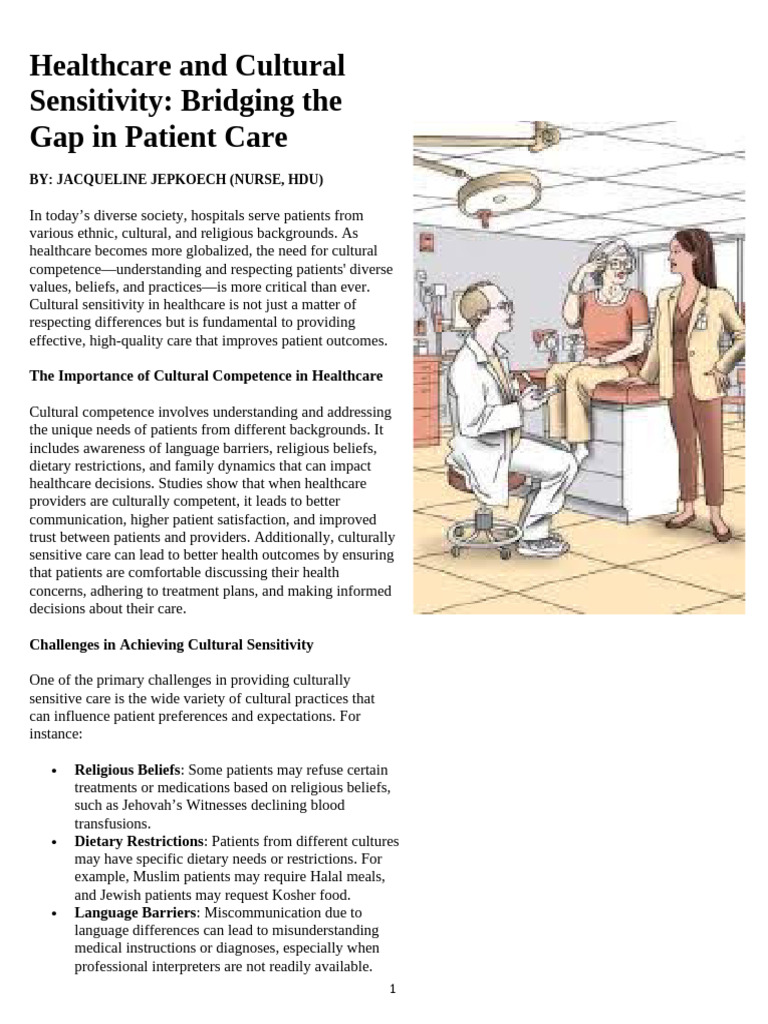 Healthcare and Cultural Sensitivity Article Submission | PDF | Health ...