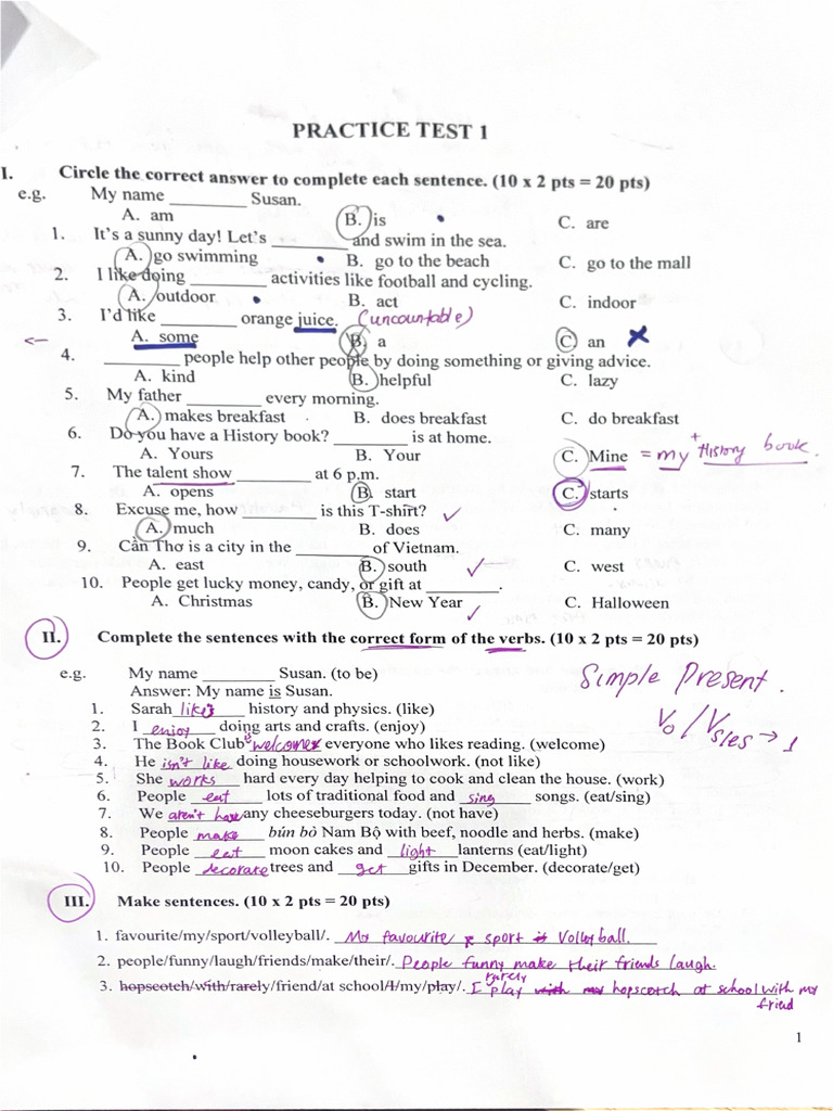 Practice Test 1 | PDF