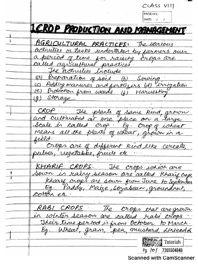 01 Crop Production and Management | PDF