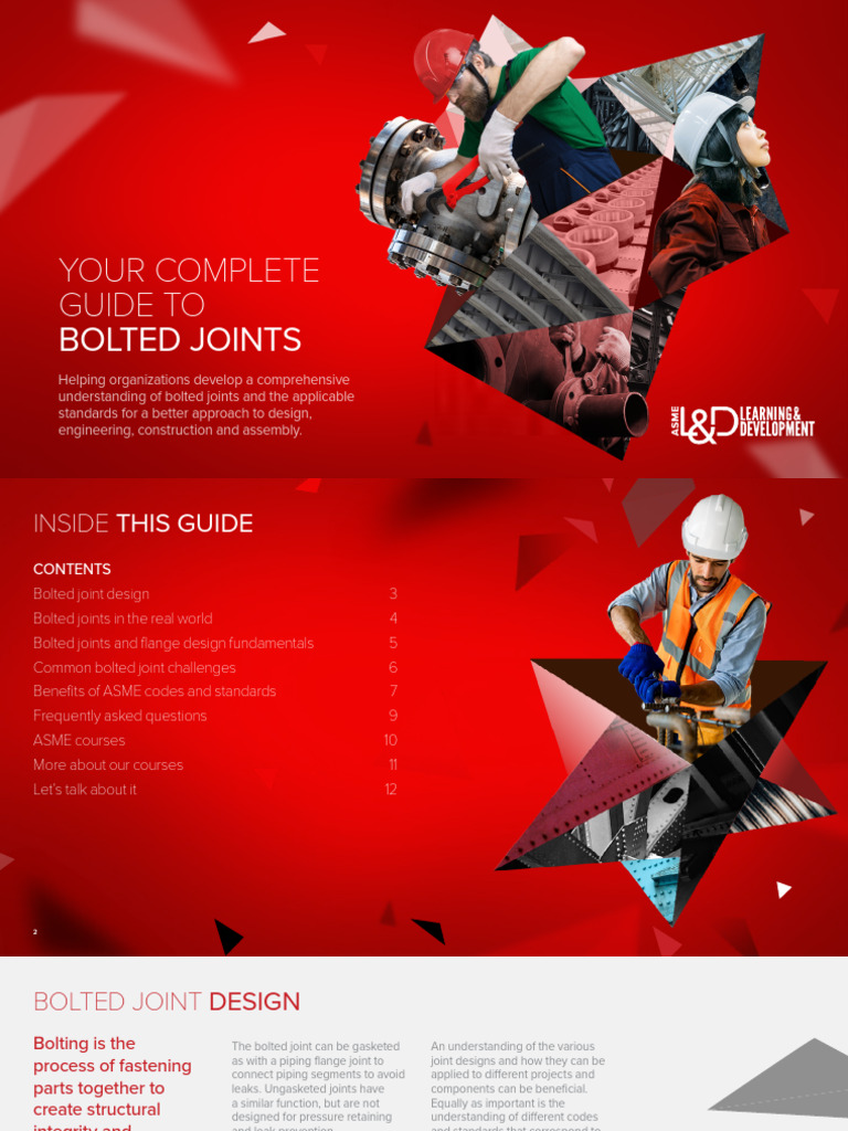 ASME GUIDE TO Bolted Joints | PDF | Fatigue (Material) | Screw