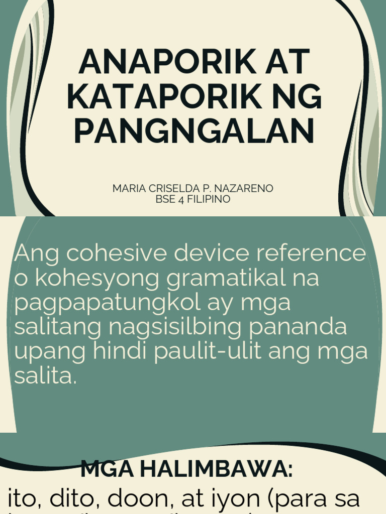 Anaporik at Kataporik NG Pangngalan | PDF