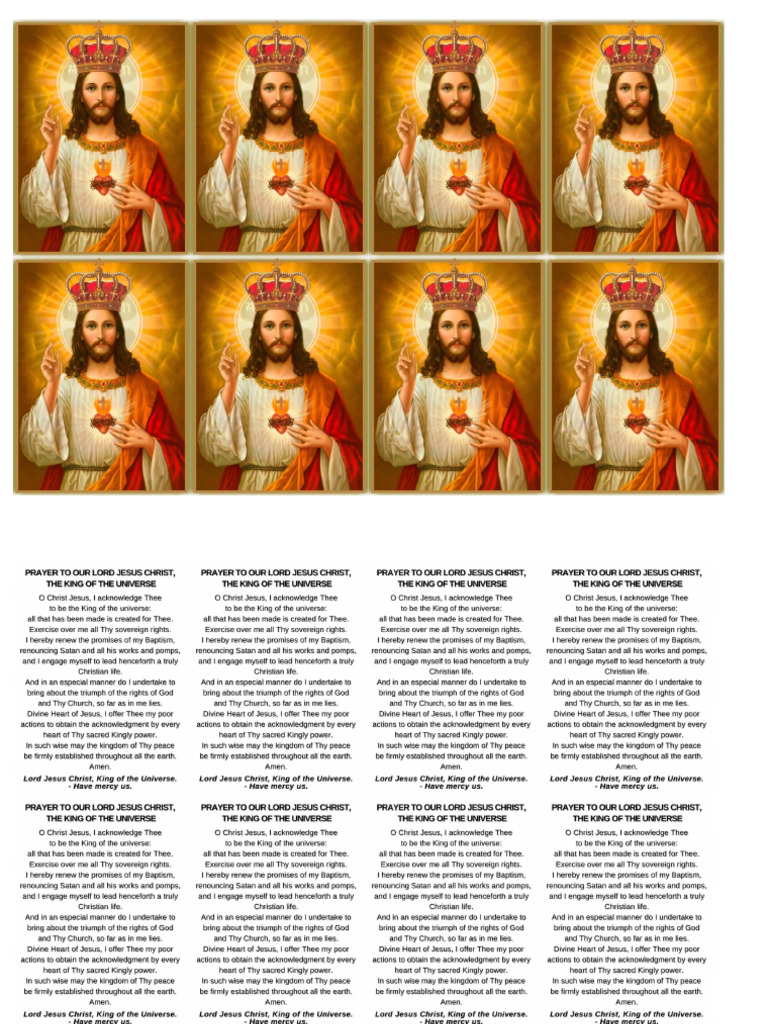 Christ The King Prayer | PDF
