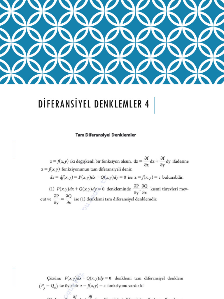 Diferansiyel Denklemler 4jaajajaj | PDF