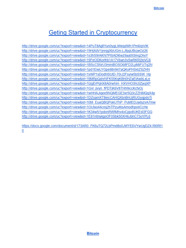 Geting Started in Cryptocurrency Images | PDF