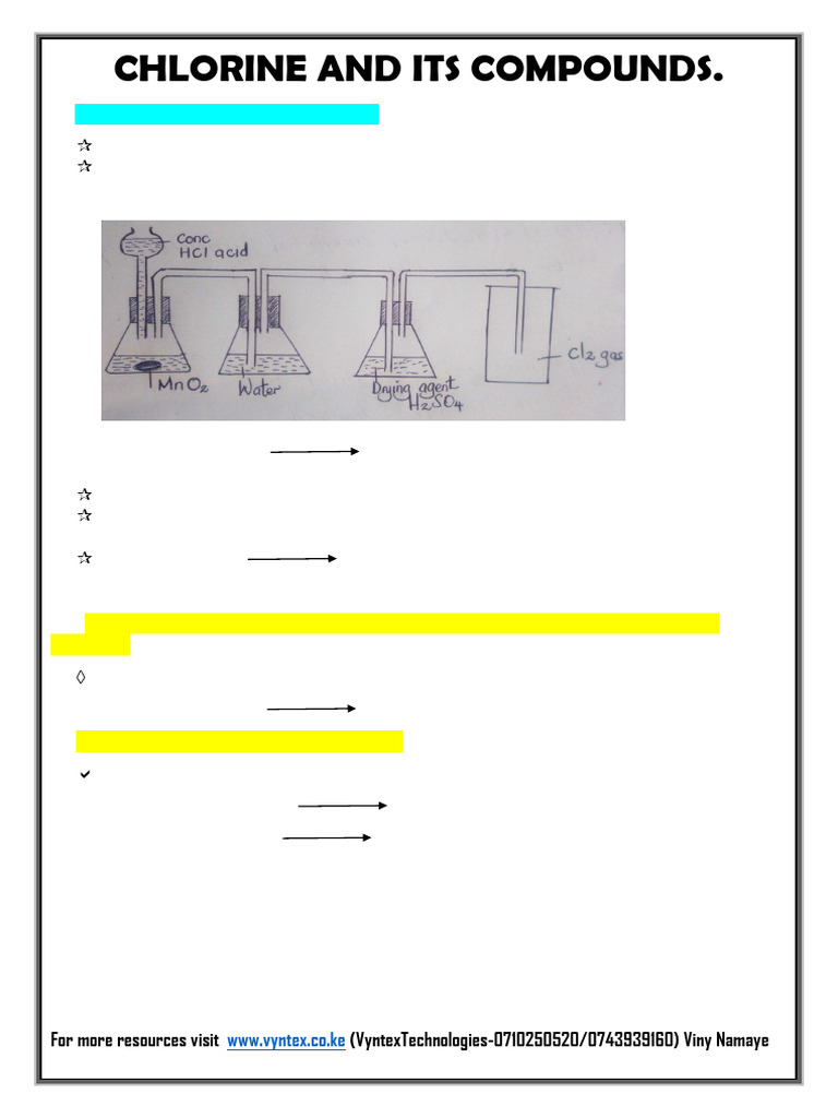 3.6 Chlorine & Its Compounds by Namaye Viny MODEL03052023 | PDF ...