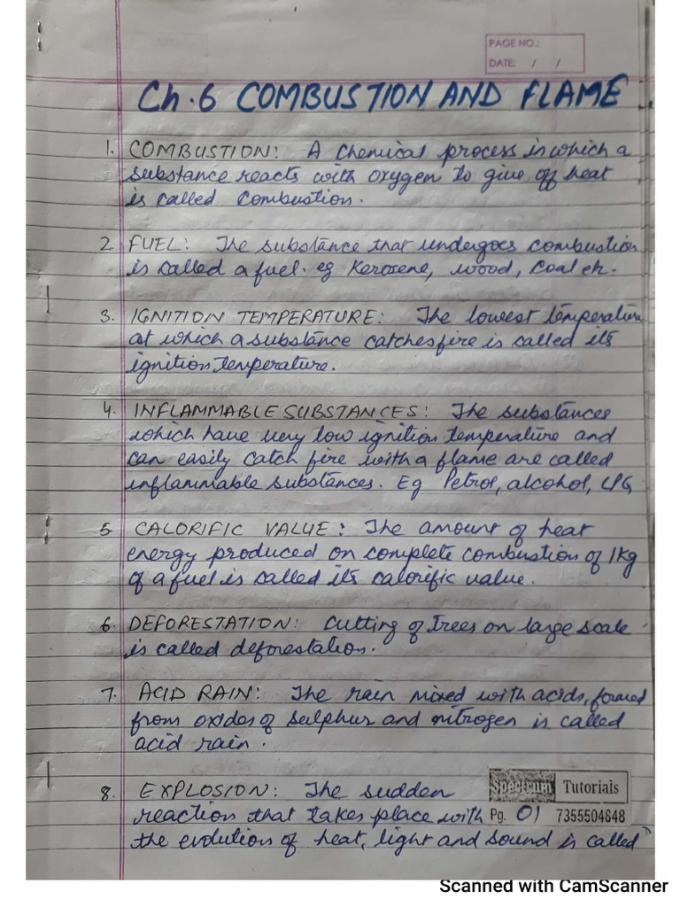 06 Combustion and Flame | PDF