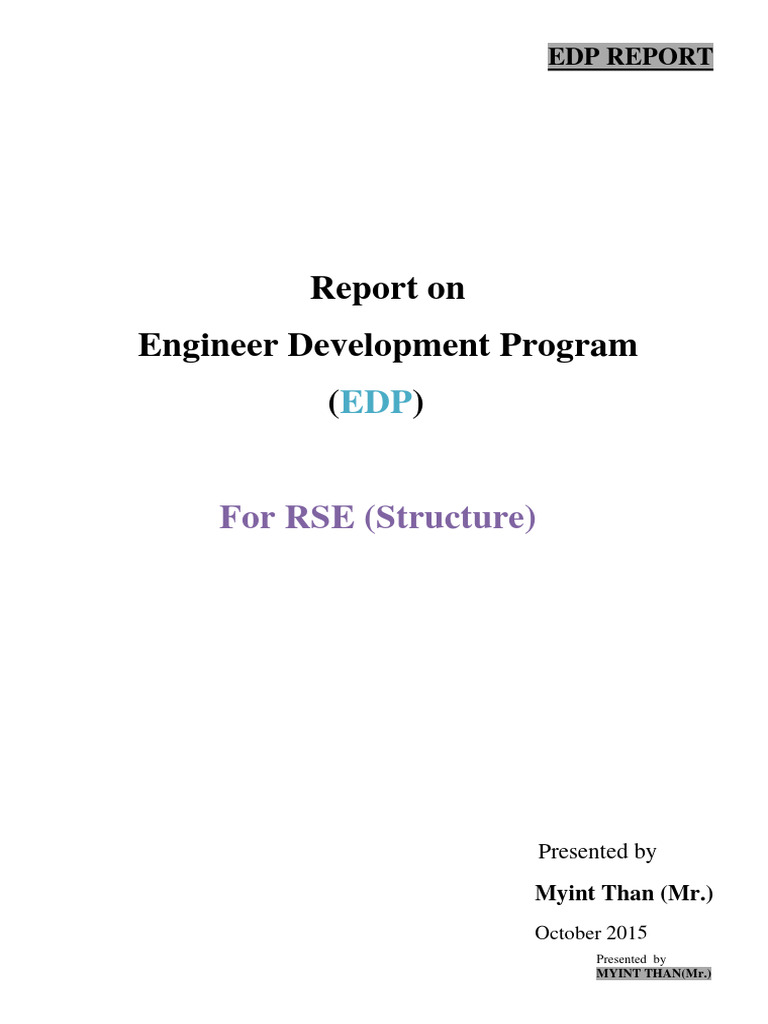 Report EDP 2015 October | PDF | Occupational Safety And Health | Safety