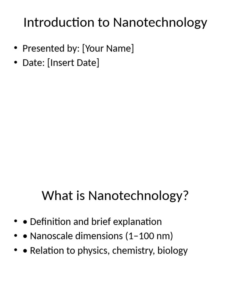 Nanotechnology_Presentation | PDF