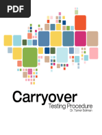 Serum Carryover Testing Guidelines | PDF | Methodology | Science