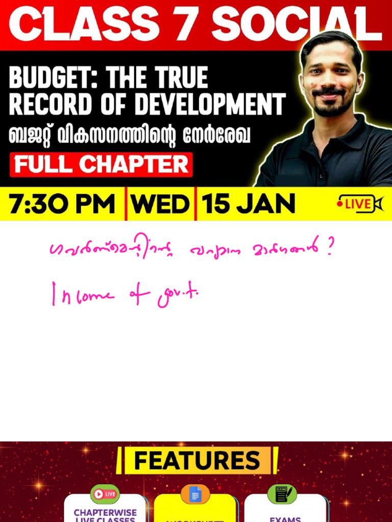 Exam Winner Class 7 Ss Budget The True Record of Development Yt Live ...
