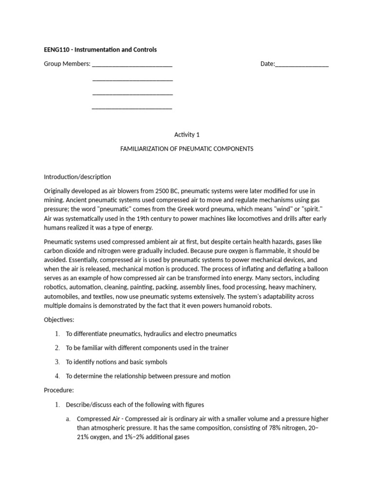 Act 1 Intro To 2 Pdf Pneumatics Actuator