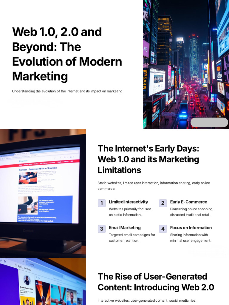 Web 10 20 and Beyond The Evolution of Modern Marketing | PDF | Web 2.0 | Popular Culture & Media ...